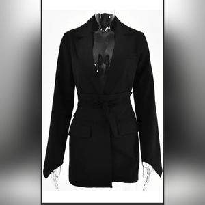 Jackets & Coats | 23 Flash Sale S Black Vtied Waist Band Tunic Suit ...